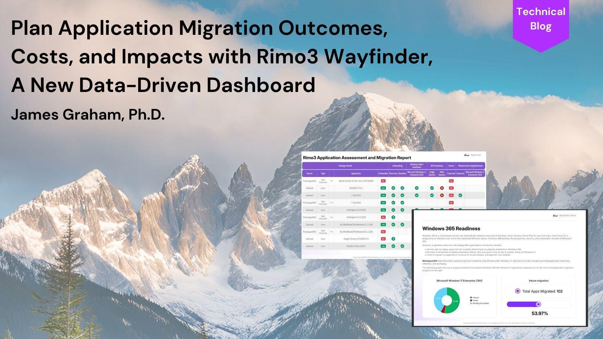 Plan Application Migration Outcomes, Costs, and Impacts with Rimo3 Wayfinder, A New Data-Driven ...